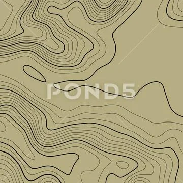 Topographic map background in brown colors. Grid map. Vector ...