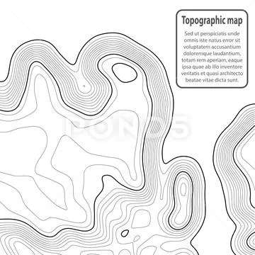 Topographic map background. Grid map. Contour. Vector illustration ...
