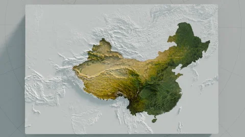Topographic Map of China: A Stunning Ter... | Stock Video | Pond5