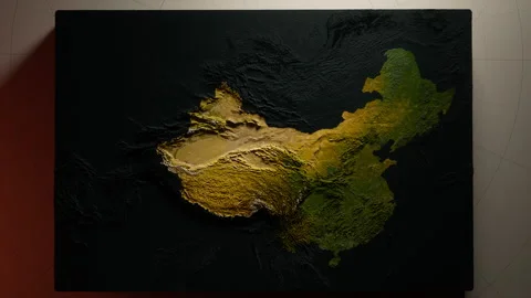 Detailed Map Of China Stock Footage ~ Royalty Free Stock Videos | Pond5