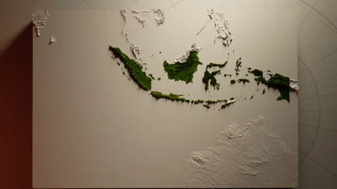 Topographic Map of Indonesia A Stunning ... | Stock Video | Pond5