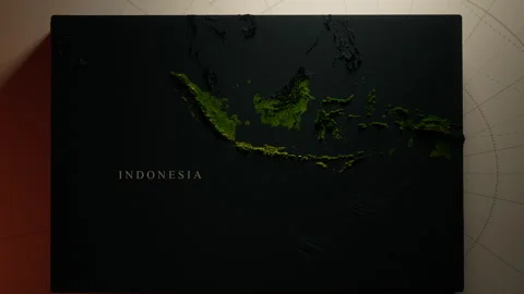 Topographic Map of Indonesia A Stunning ... | Stock Video | Pond5