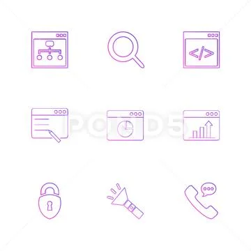 Torch , lock , phone , call , windows , ui , layout , web , user ...