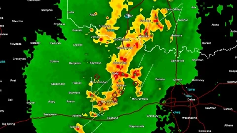 Tornado warning on severe thunderstorms ... | Stock Video | Pond5