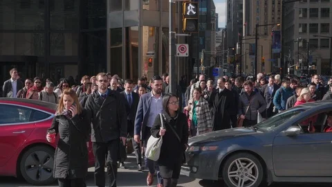 Toronto Street Crowd Stock Footage ~ Royalty Free Stock Videos | Pond5