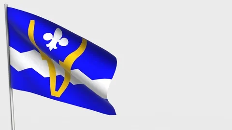 Toronto Flag waving flag animation. | Stock Video | Pond5