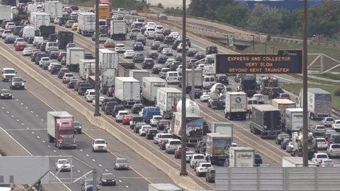 Highway Traffic Jam Stock Footage ~ Royalty Free Stock Videos | Pond5