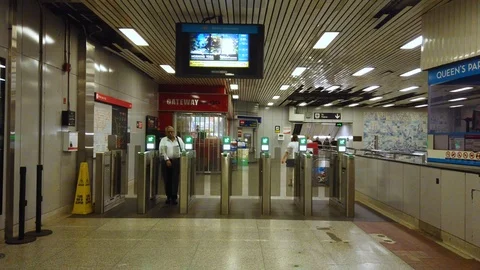 Toronto Subway Entrance - Metro TTC - Qu... | Stock Video | Pond5