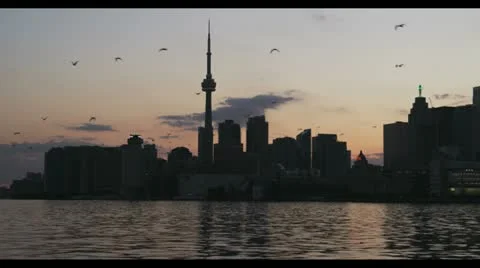 Toronto Skyline Sunset Stock Footage ~ Royalty Free Stock Videos | Pond5