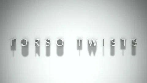 torso twists 3D title animation white te... | Stock Video | Pond5