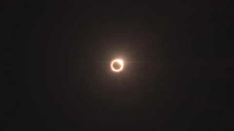 Total solar eclipse alignment, ring of f... | Stock Video | Pond5