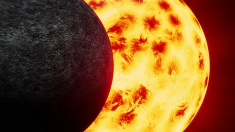 Total solar eclipse realistic 3D animati... | Stock Video | Pond5