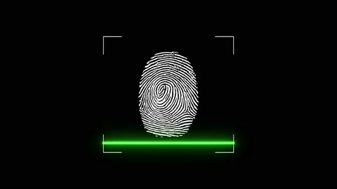 Touch ID fingerprint scan animation. Acc... | Stock Video | Pond5