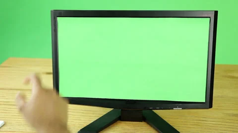 touch screen on green screen | Stock Video | Pond5