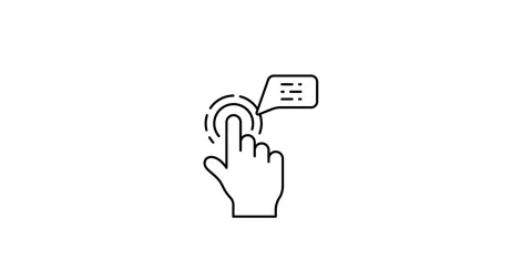touch screen info animated outline icon | Stock Video | Pond5