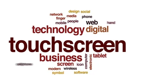 Touchscreen animated word cloud, text de... | Stock Video | Pond5
