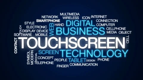 Touchscreen animated word cloud, text de... | Stock Video | Pond5