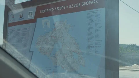 Tourism route map of Lesvos island looki... | Stock Video | Pond5