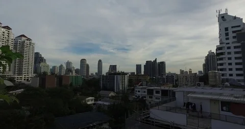 Tourist 360 daytime view of Bangkok buil... | Stock Video | Pond5