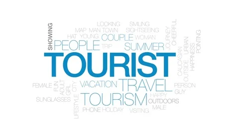 Tourist animated word cloud, text design... | Stock Video | Pond5