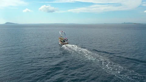 Tourist Sama Lepa House Boat Cruising on... | Stock Video | Pond5