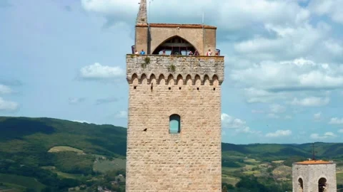 Tourists At The Viewing Deck Of Torre Gr... | Stock Video | Pond5