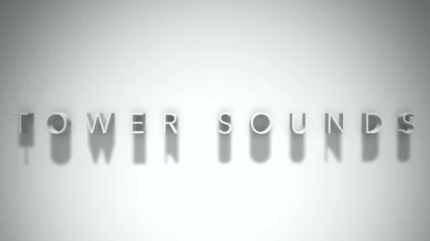 tower sounds 3D title animation white t... | Stock Video | Pond5