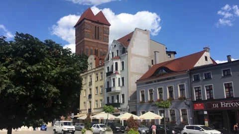 Tower of St. James red brick church (Kos... | Stock Video | Pond5