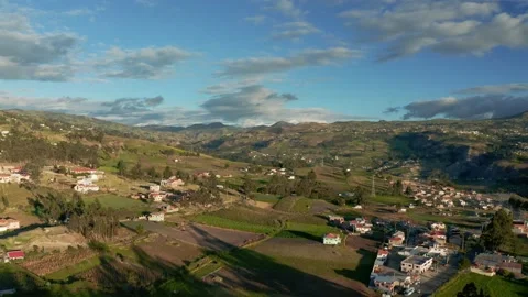 Town in the Andes, El Tambo, Ecuador, ae... | Stock Video | Pond5