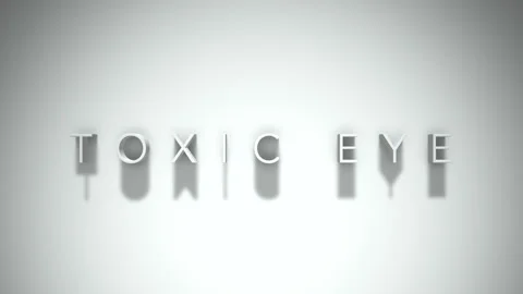 Toxic Eye 3D title animation with shadow... | Stock Video | Pond5