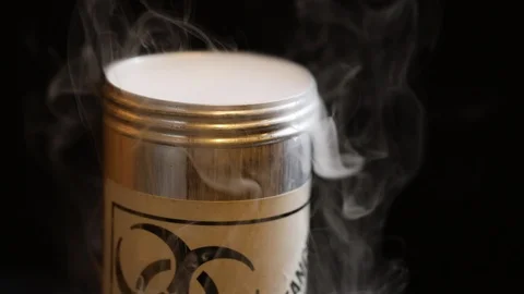 Toxic gases that escape from a metal con... | Stock Video | Pond5