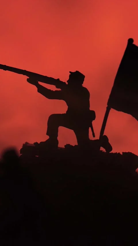Soldier Kneeling Silhouette Stock Videos – Royalty-Free HD & 4K Videos