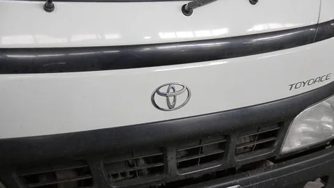 Toyota logo on Toyota ToyoAce truck, zoo... | Stock Video | Pond5