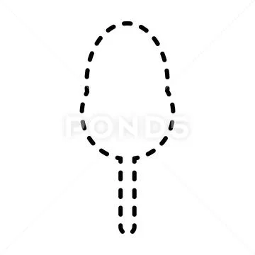 Tracing lines dotted tree outline shape for preschool and kindergarten ...