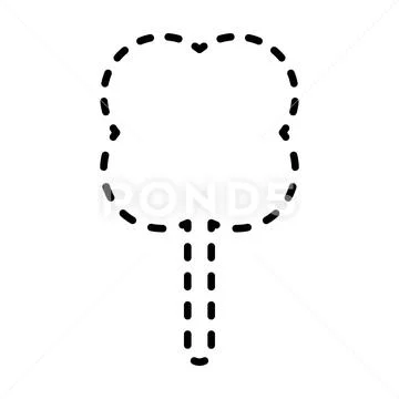 Tracing lines dotted tree outline shape for preschool and kindergarten ...