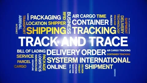 Track And Trace animated word cloud,anim... | Stock Video | Pond5