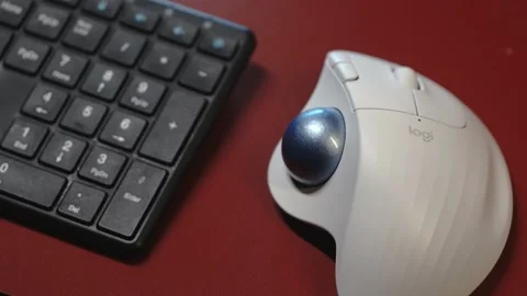 track ball keyboard typing black man wor... | Stock Video | Pond5