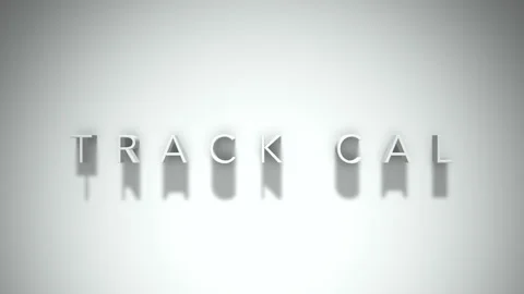 track cal 3D title animation with shadow... | Stock Video | Pond5