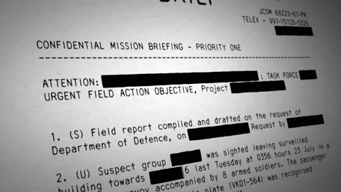 Track down a document as black lines red... | Stock Video | Pond5