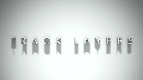 track layers 3D title animation white te... | Stock Video | Pond5