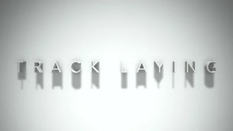 track laying 3D title animation white te... | Stock Video | Pond5