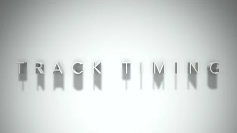 track timing 3D title animation white te... | Stock Video | Pond5