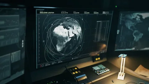 Tracking the location of the target sate... | Stock Video | Pond5