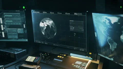 Tracking radar identifies the target sat... | Stock Video | Pond5