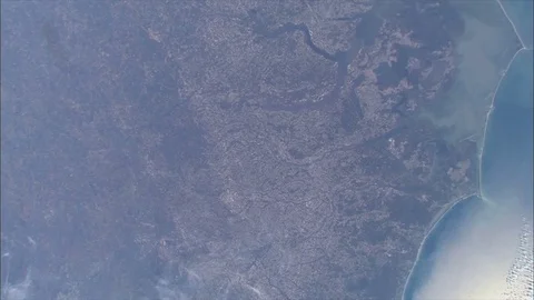 Tracking shot of Earth from Internationa... | Stock Video | Pond5