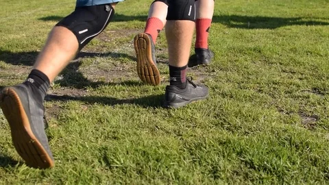 Tracking Shot of a Pair of Athletes Perf... | Stock Video | Pond5