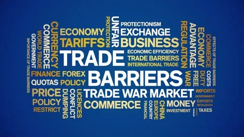 Trade Barriers animated word cloud,anima... | Stock Video | Pond5