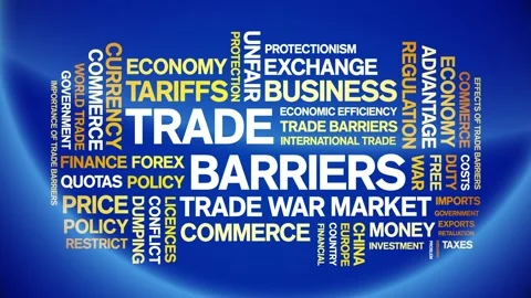 Trade Barriers animated word cloud,anima... | Stock Video | Pond5
