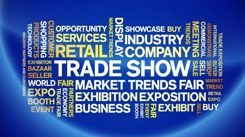 Trade Show animated tag word cloud,anima... | Stock Video | Pond5