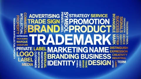Trademark animated tag word cloud,animat... | Stock Video | Pond5